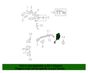 69030-42230 - Lock Assembly - 2006-2023 Toyota | OEM Genuine Toyota Parts