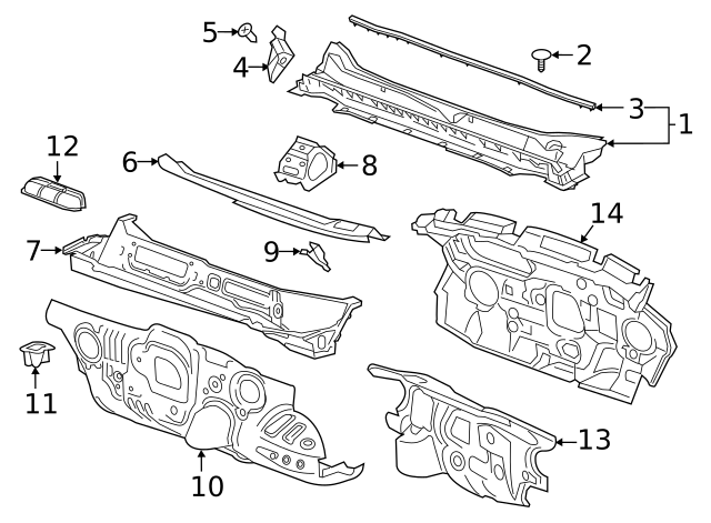 2019-2022 Chevrolet Blazer Driver Side Air Inlet Grille Panel Extension ...