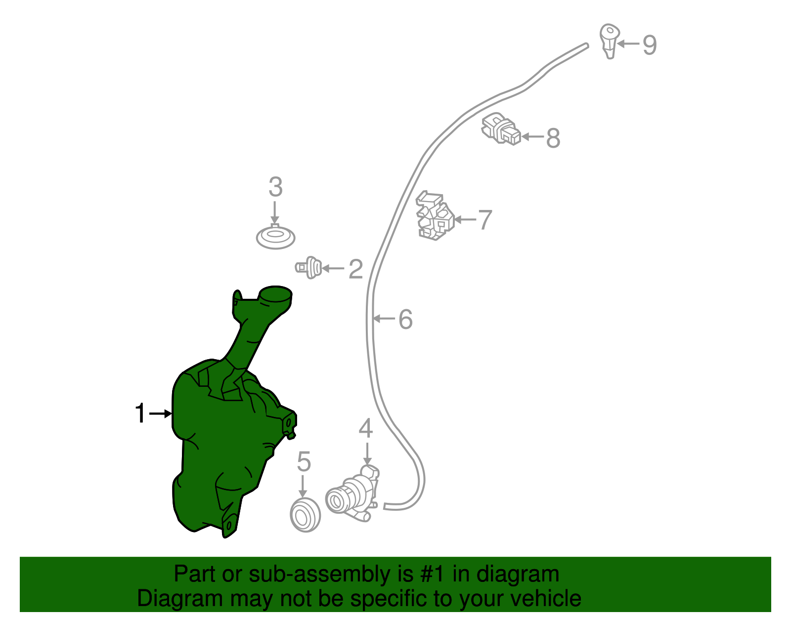 76841-T2F-A01 - Washer Reservoir 2013-2017 Honda Accord | Honda Parts ...