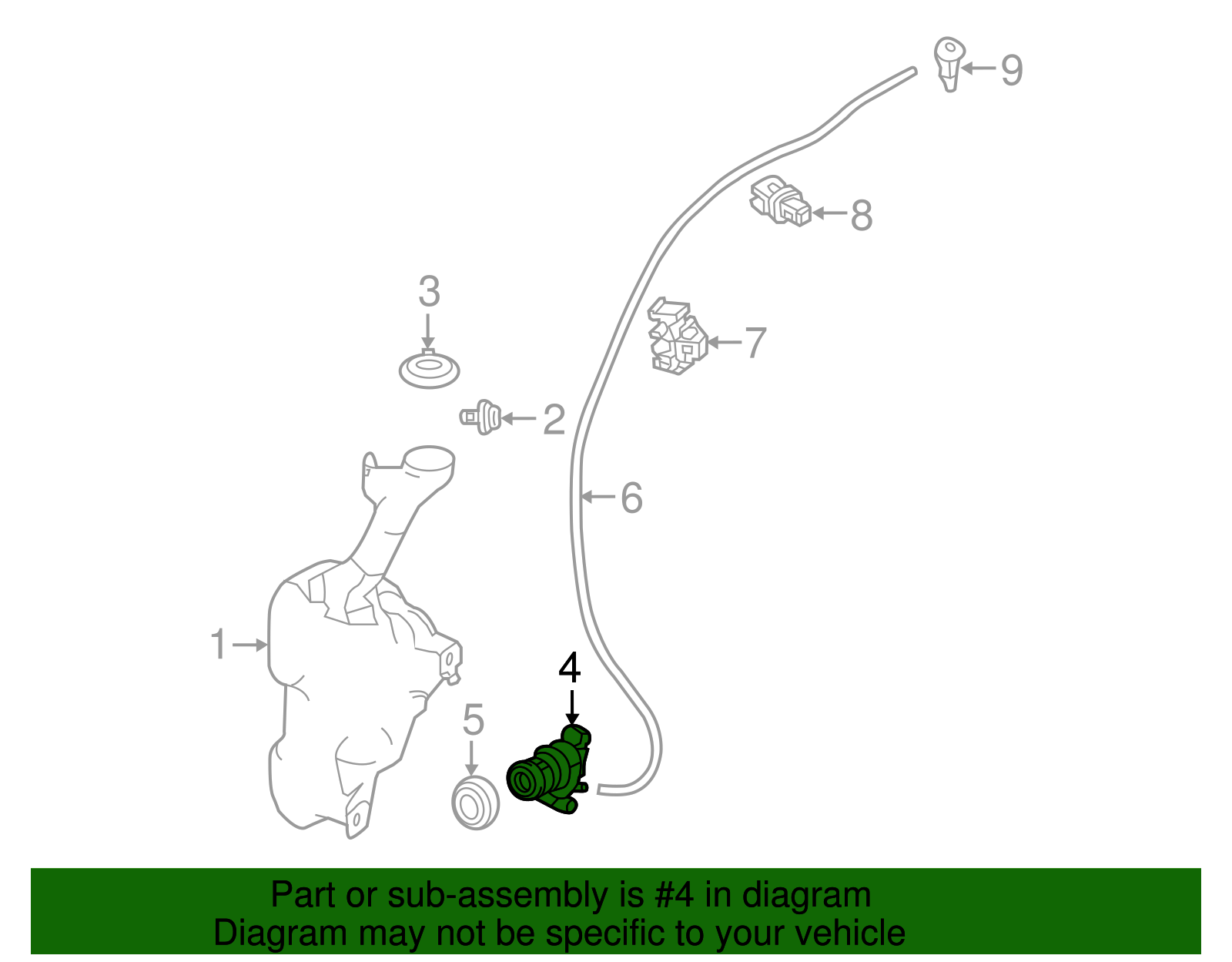 76846-TA5-A01 - Pump Set Washer (Front) - 2008-2017 Honda | Honda ...