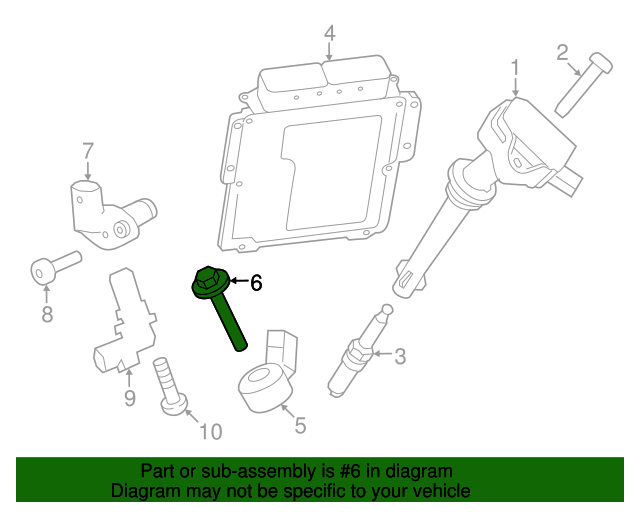 Genuine OEM Knock Sensor Bolt Part# LR010903 Fits 2013-2022 Land Rover ...