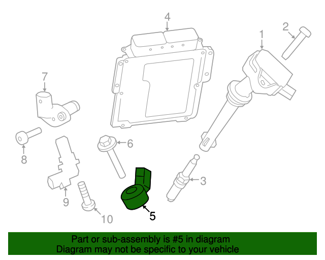 LR008877 - Knock Sensor - 2010-2020 Land-Rover | Land Rover Lake Bluff