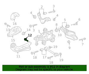 2020-2023 Toyota Trailing Arm Mount Bolt 90119-A0346 | Toyota Parts Center