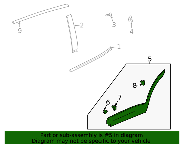 Genuine OEM GM Part - Molding 42856186 - Parts Overstock | Parts Overstock