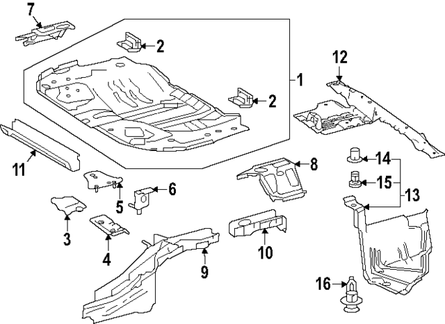 2023-2024 Toyota GR Corolla Floor Pan Splash Shield 58399-12100 ...