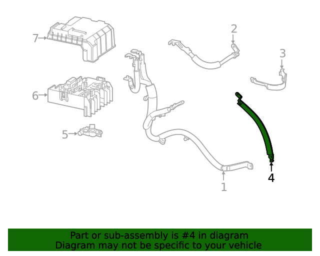 84498265 - Battery Positive and Negative Cable Strap - 2019-2023 GM ...