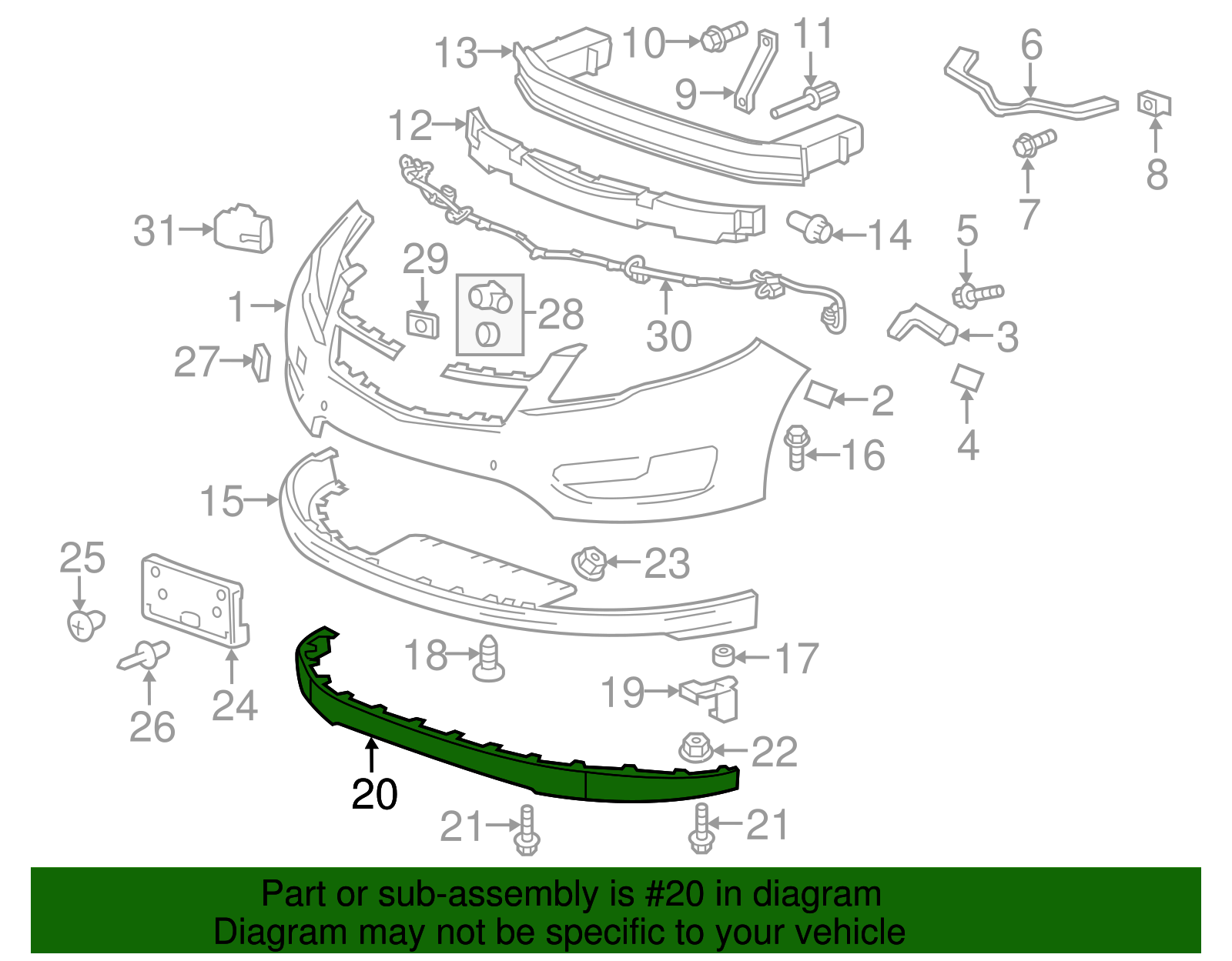 2011-2015 Chevrolet Volt Radiator Air Lower Deflector 20993998 | OEM ...
