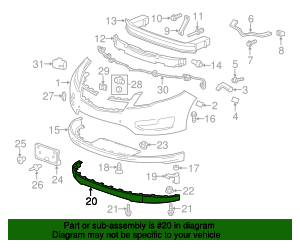 2011-2015 Chevrolet Volt Radiator Air Lower Deflector 20993998 GM ...