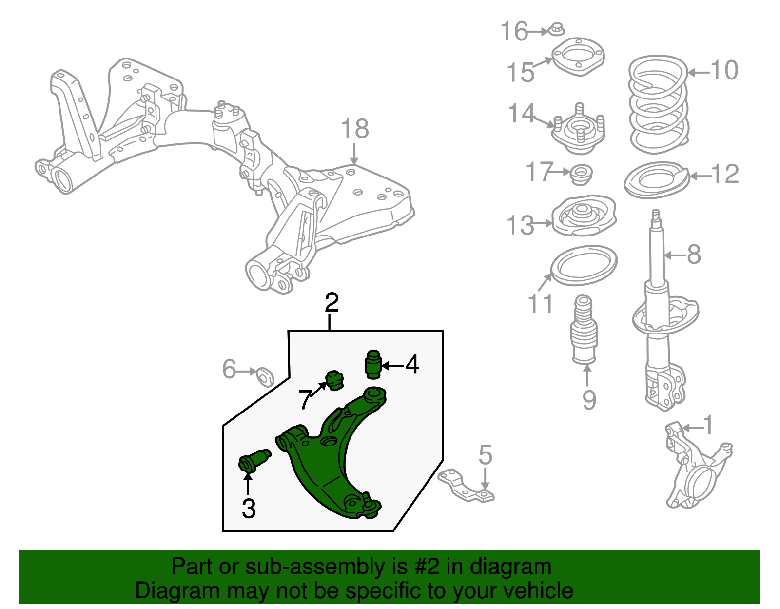 B28V-34-350B - Lower Control Arm - 2001-2003 Mazda | Mazda Swag