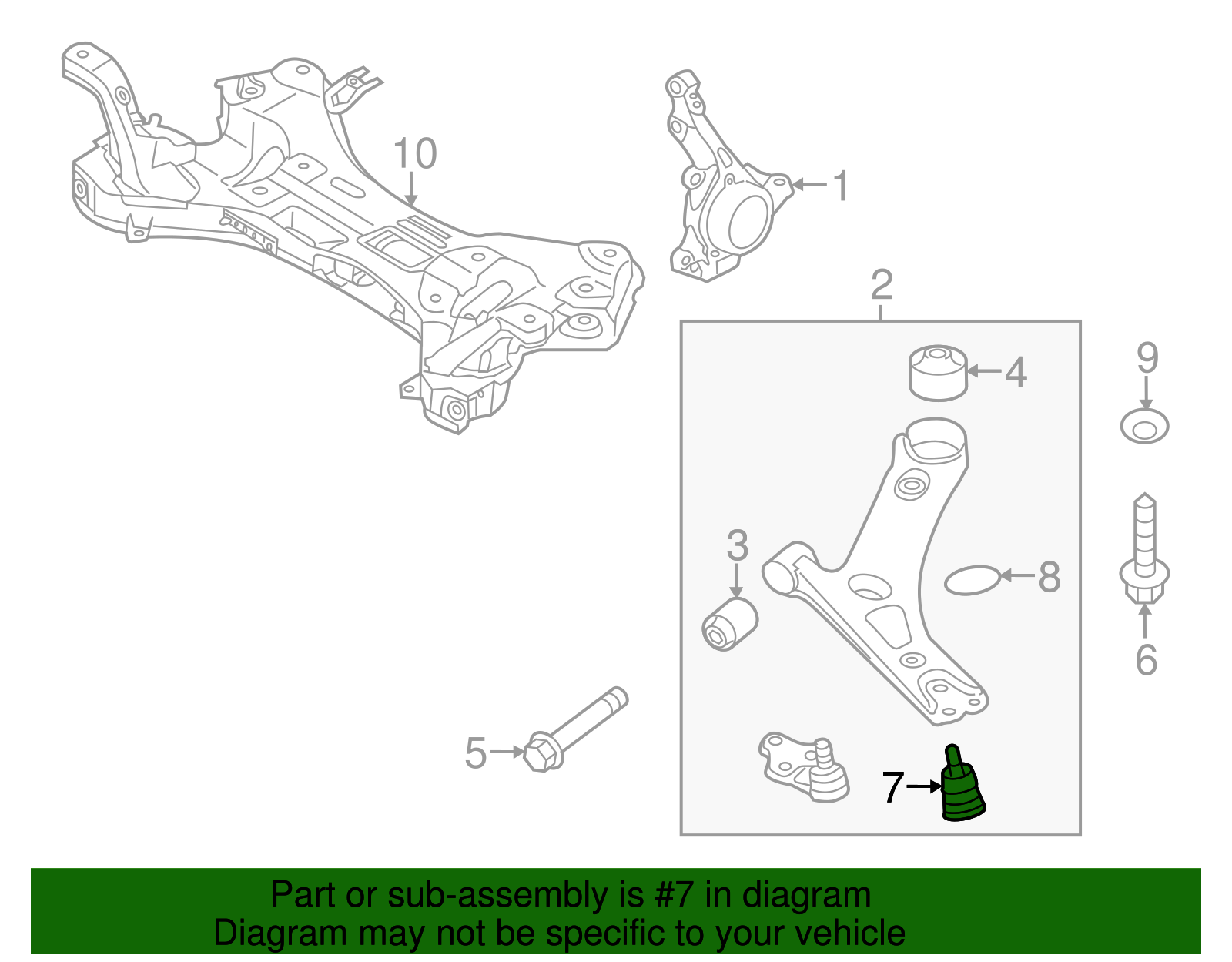 2011-2017 Hyundai Lower Ball Joint 54530-3X000 | Hamilton Hyundai Parts ...