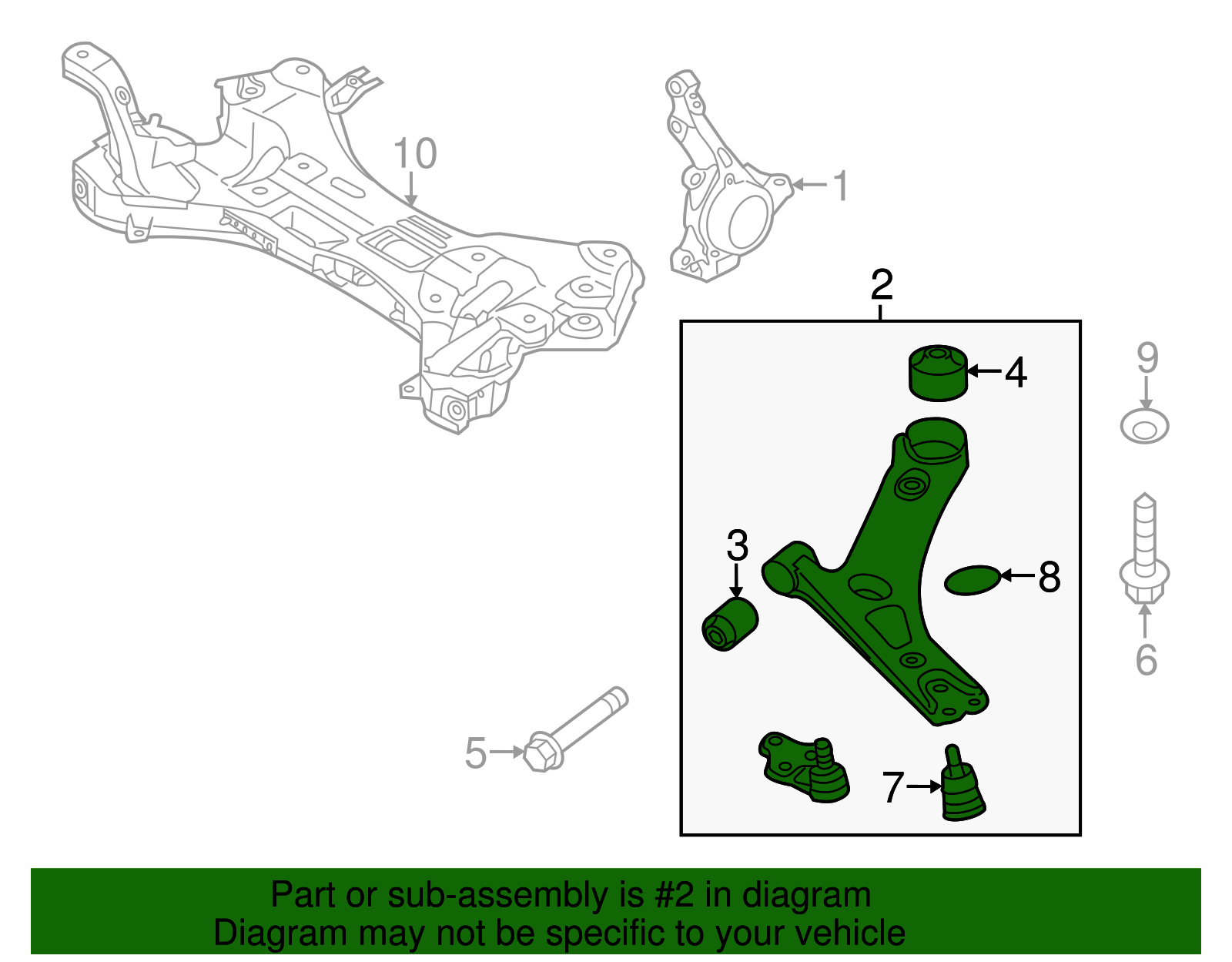 2011-2017 Hyundai Lower Control Arm 54501-2V000 | Retail Performance ...
