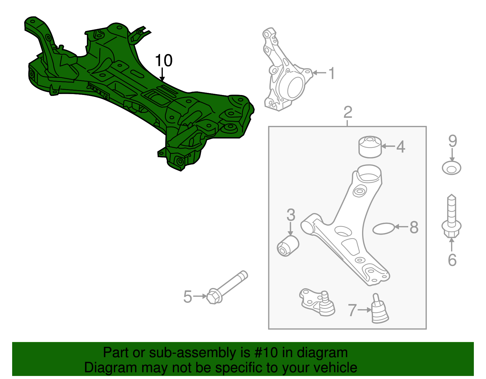 2011-2017 Hyundai Cross-Member 62400-2V000-DS | OEM Parts Online