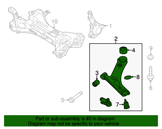 2011-2017 Hyundai Lower Control Arm 54500-2V000 | OEM Parts Online