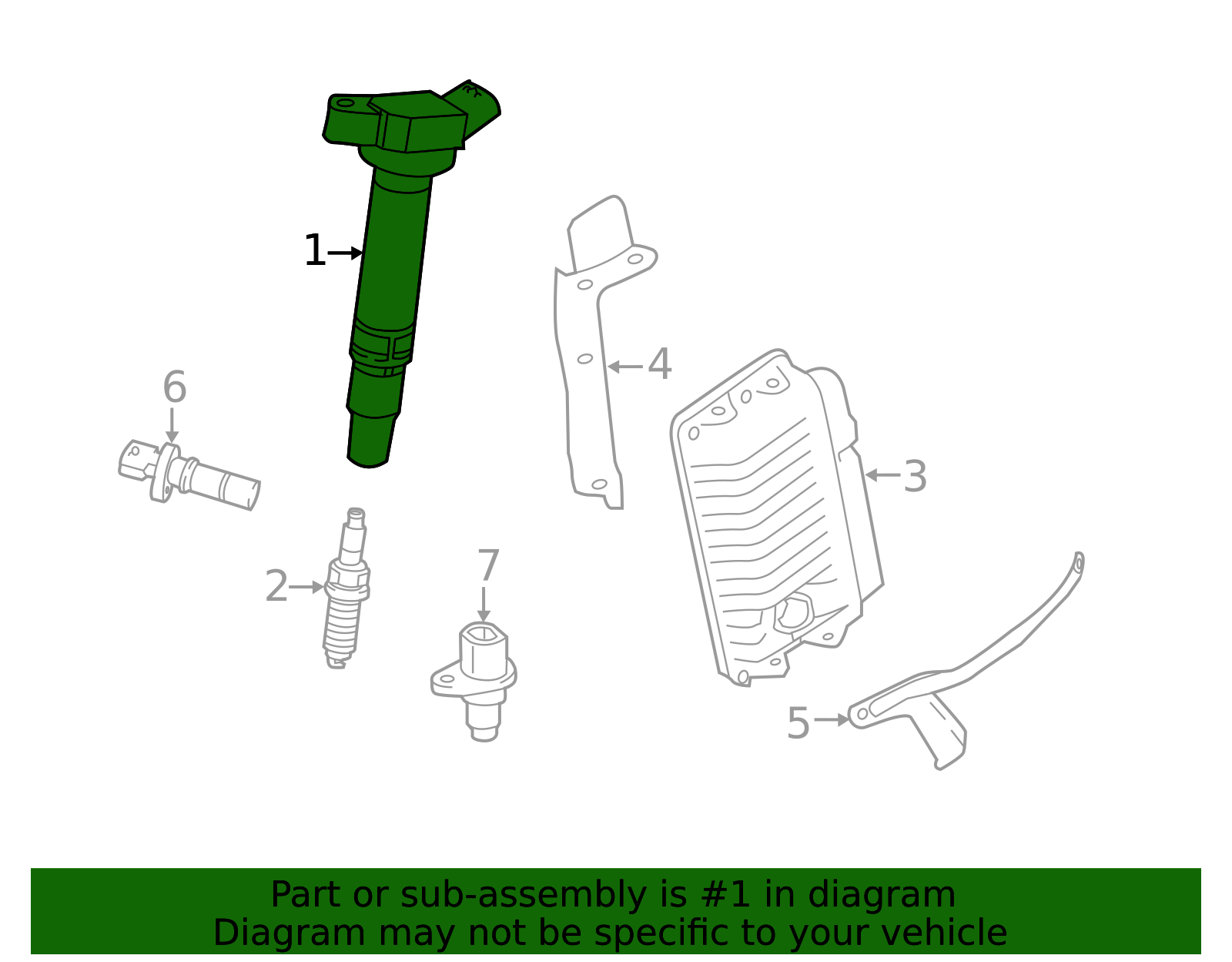 Genuine Toyota Ignition Coil part# 90919-A2009 for 2018-2025 Toyota ...