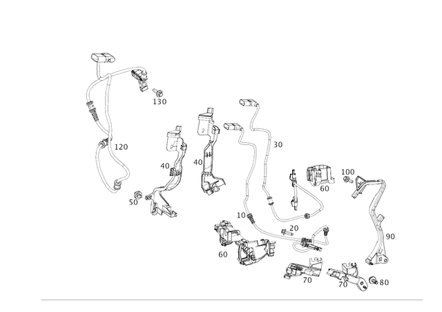 Cable Duct 205-546-23-80-64 | Mercedes-Benz Parts