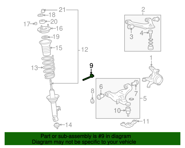 48190-25010 - Adjust Bolt - 2005-2015 Toyota Tacoma | OEM Genuine ...