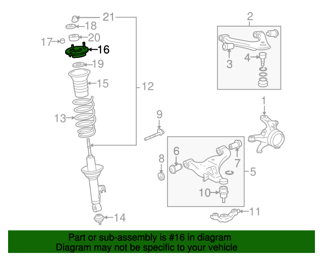 2005-2015 Toyota Tacoma Support Sub-Assembly 48609-04010 | Toyota Parts ...