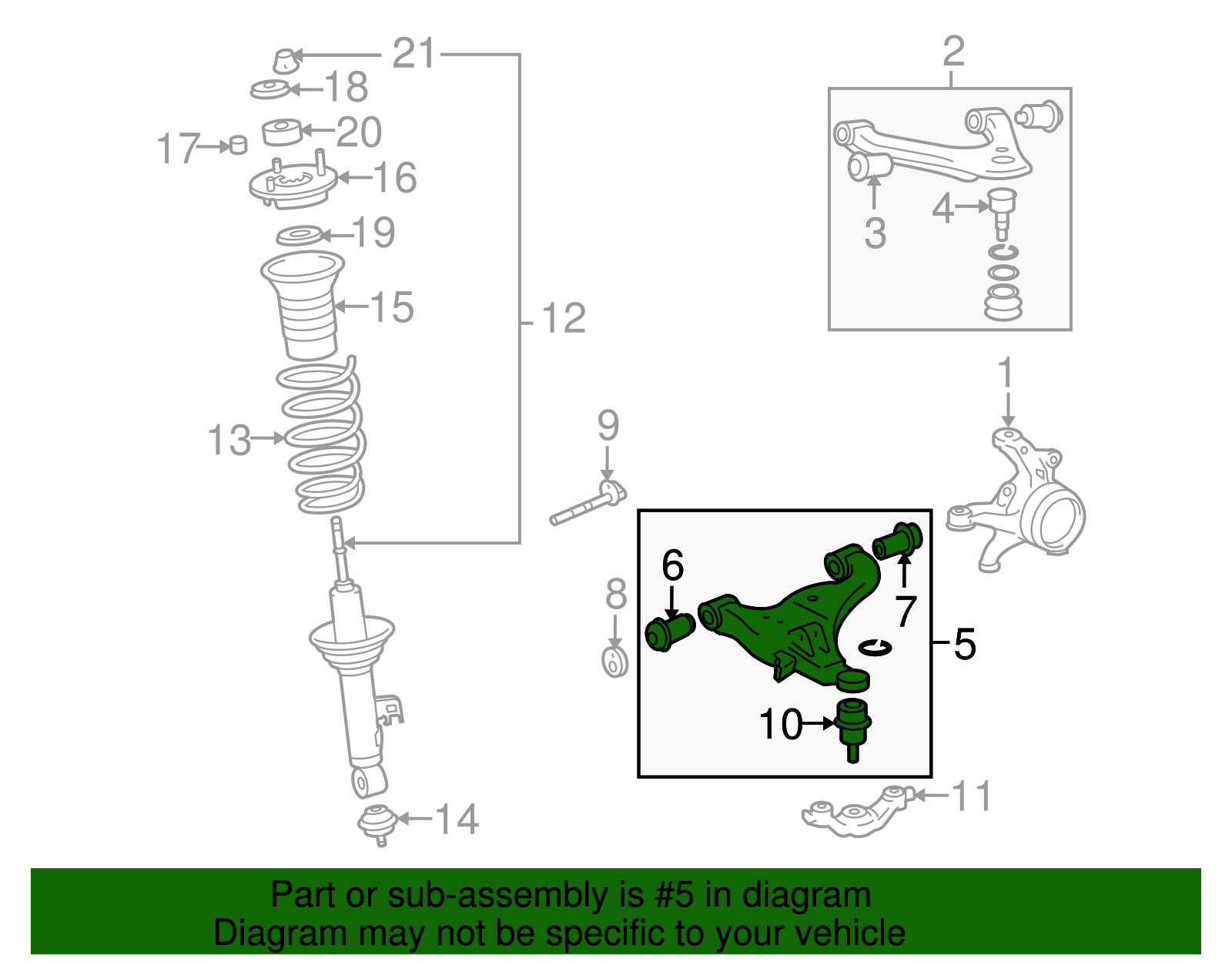 2005-2015 Toyota Tacoma Lower Control Arm 48068-04030 | OEM Parts Online