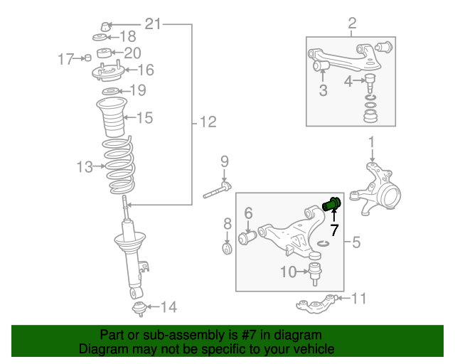 Toyota Lower Control Arm Rear Bushing 48655-04010 | Auto Parts