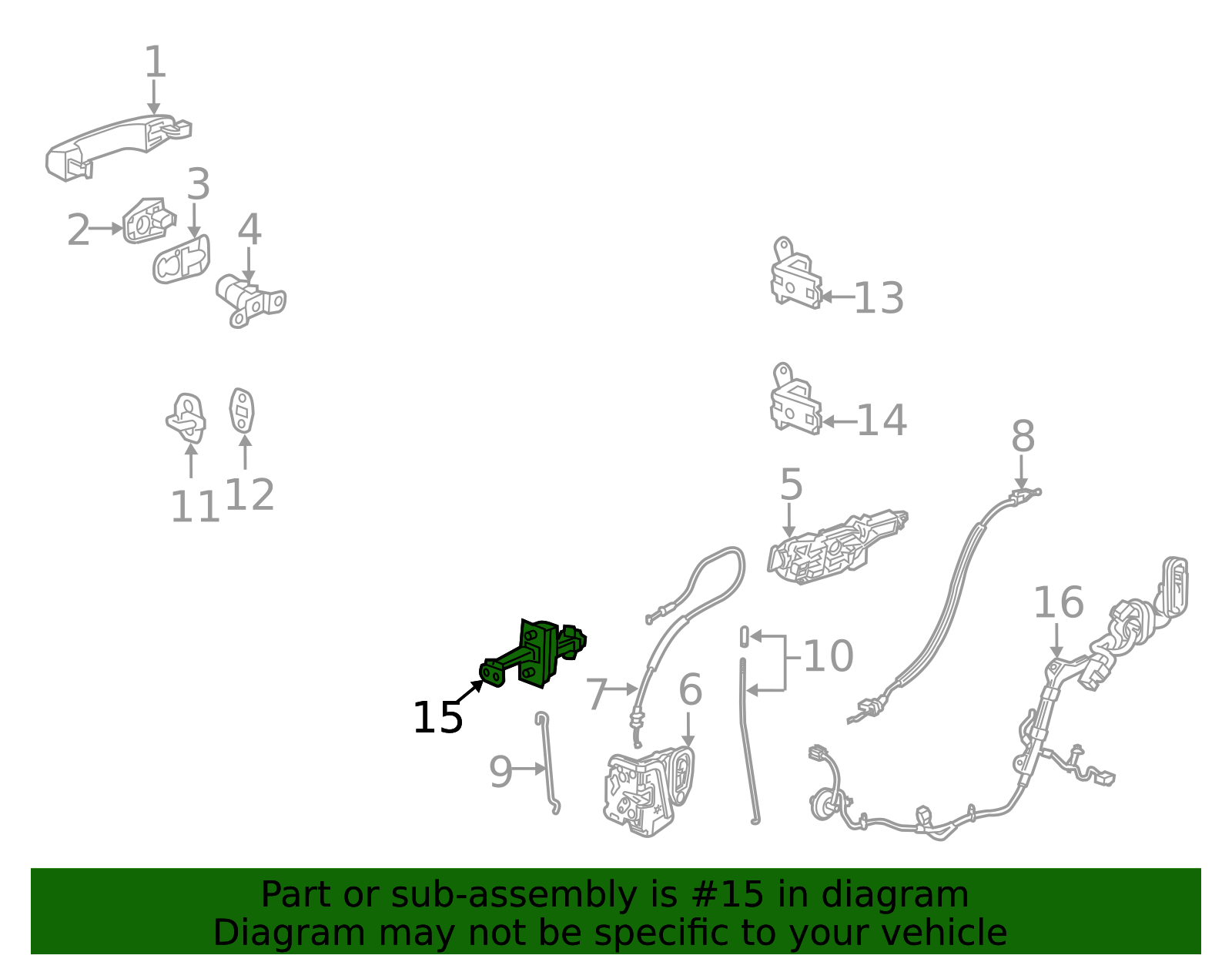 2019-2025 GM Front Side Door Check Link 84737698 | Courtesy Parts