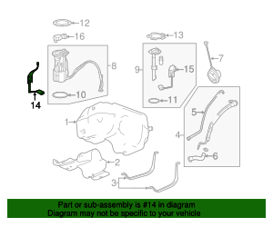 2010-2017 GM Fuel Level Sensor Kit with Seal 13506693 GM ...