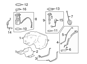 Genuine OEM Fuel Tank Sending Unit Kit with Flange, Sending Unit ...