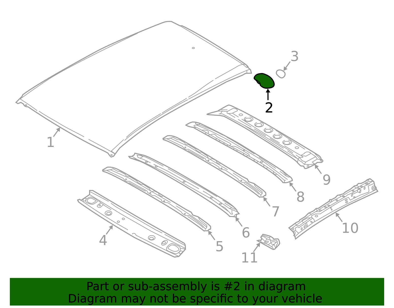 2018-2024 Nissan Kicks Roof Panel Insulator 76884-9VB0A | Kline Nissan