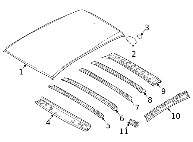 G3112-5RBMA - Roof Panel 2018-2024 Nissan Kicks | Nissan Parts ...