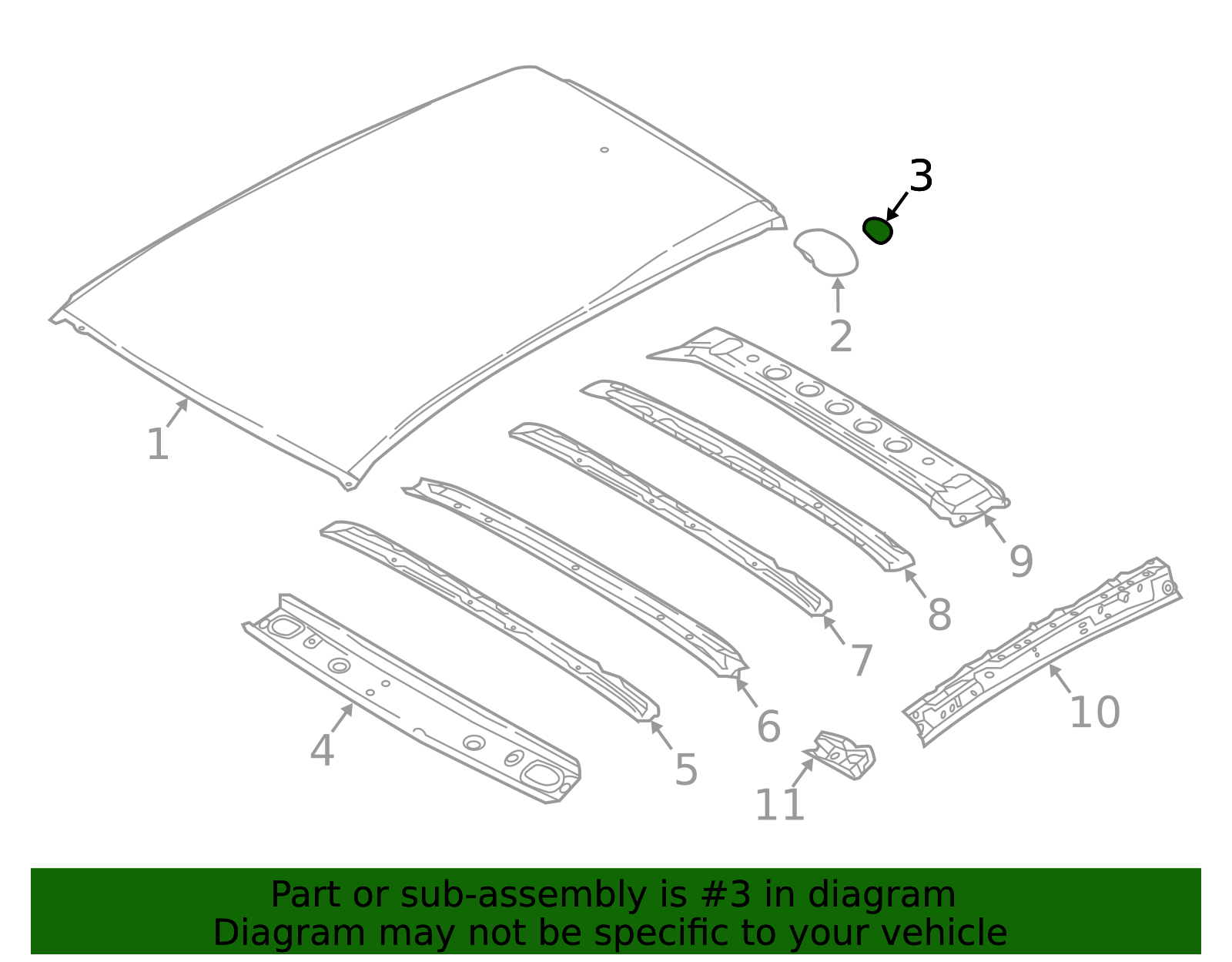 2015-2024 Nissan Roof Panel Insulator (Front, Rear) 76884-EL000 ...