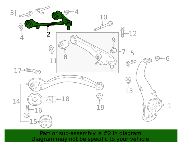 Genuine OEM Upper Control Arm Part# LR117883 Fits 2018-2020 Land Rover ...
