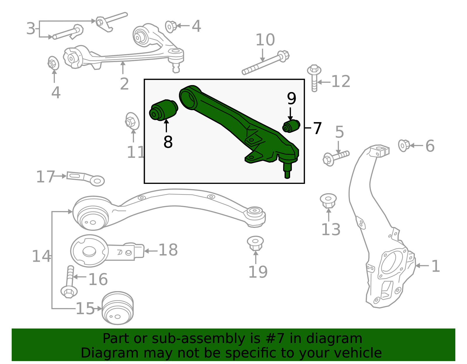 Genuine OEM Lower Control Arm Part# LR141990 Fits 2018-2024 Land Rover ...
