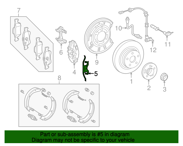 001-421-18-91 - Disc Brake Anti-Rattle Clip 2010-2018 Mercedes-Benz ...