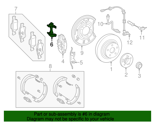 212-423-01-94-64 - Caliper Mount 2010-2017 Mercedes-Benz | Mercedes ...