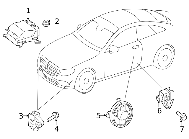 213-900-72-36 - Air Bag Control Module 2023 Mercedes-Benz ...