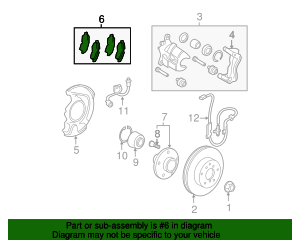 Genuine Toyota Brake Pads Front part# 04465-02240 for 2009-2013 Toyota ...