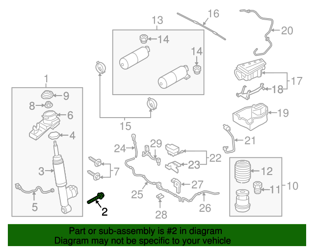 1995-2021 Volvo Lower Control Arm Mount Bolt 30640924 | TascaParts.com