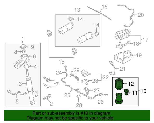 2016-2020 Volvo Air Spring - Driver's Side (LH) 32246194 | TascaParts.com