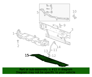 84661560 - Front Bumper Cover Lower Stiffener 2020-2024 Chevrolet ...