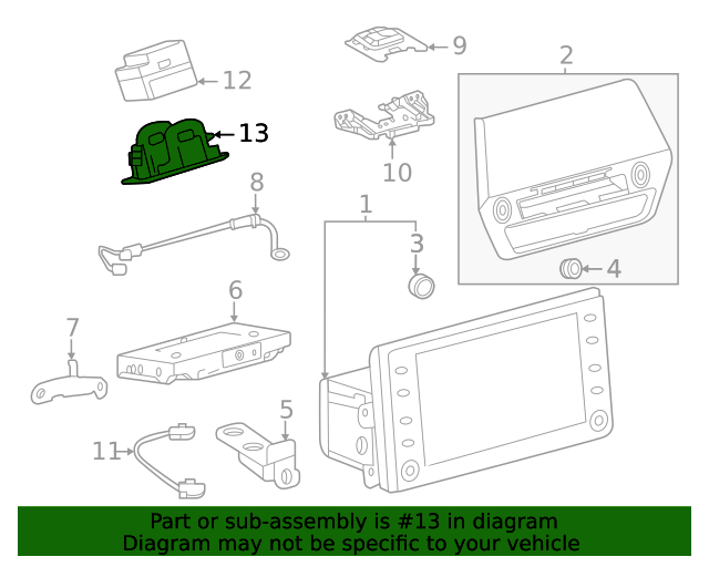 2020-2023 Toyota Microphone Bezel 86255-78010-B1 | Toyota Parts Center