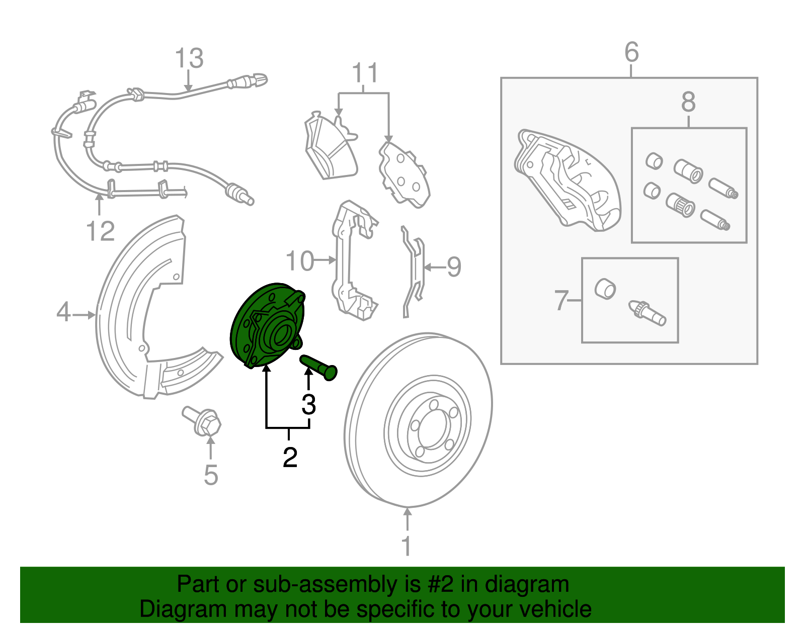 Genuine OEM Ford Part - Hub & Bearing CL3Z-1104-N | Genuine OEM Ford ...