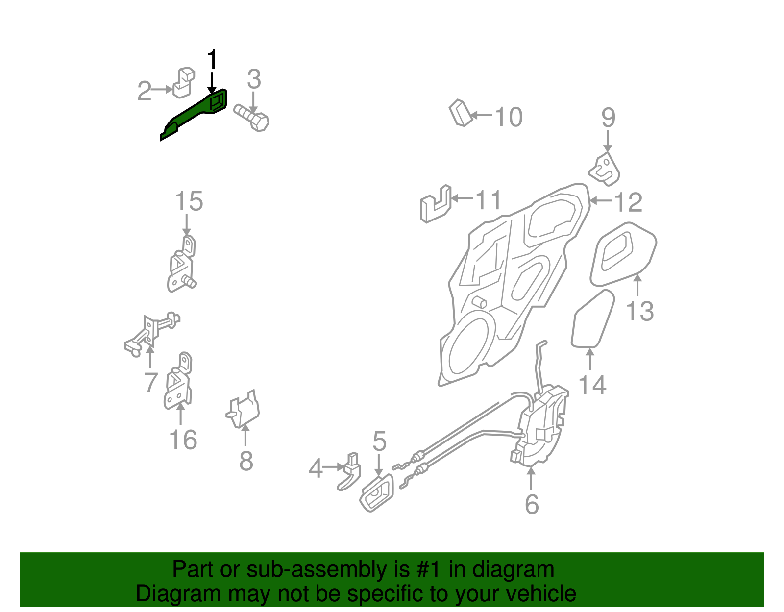 2007-2010 Mazda Handle, Outside - Driver's Side (LH) GJ6A-59-410P-91 ...