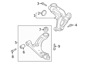 2019-2020 Volvo XC40 Lower Control Arm - Passenger Side (RH) 32221282 ...