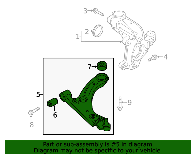 2019-2020 Volvo XC40 Lower Control Arm - Passenger Side (RH) 32221282 ...
