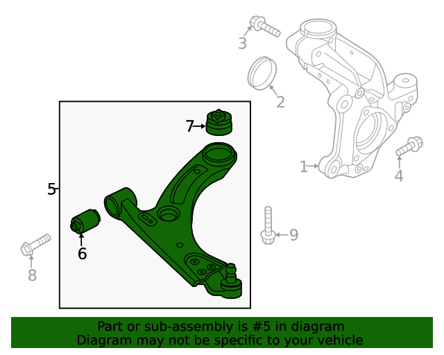 2019-2022 Volvo XC40 Lower Control Arm - Passenger Side (RH) 32221282 ...