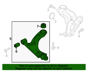 2019-2022 Volvo XC40 Lower Control Arm - Passenger Side (RH) 32221282 ...