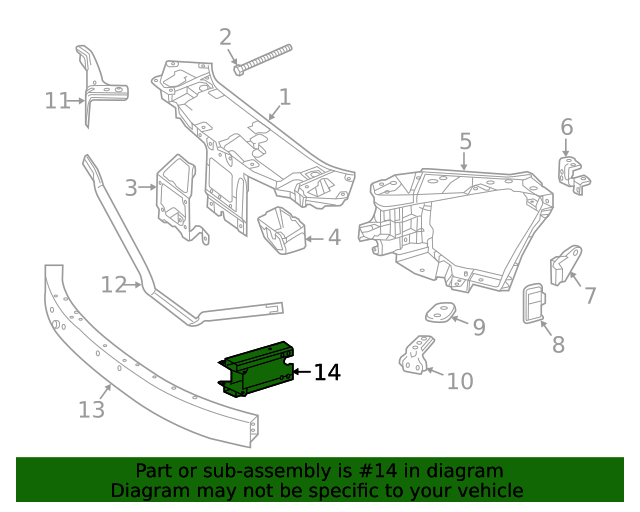 217-620-03-00 - Frame Rail End 2015-2021 Mercedes-Benz ...