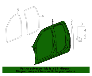 2014-2019 GM Driver Side Outer Body Side Panel 23172935 GM ...