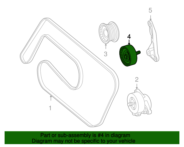 156-202-08-19 - Pulley 2001-2015 Mercedes-Benz | Mercedes-Benz USA Parts