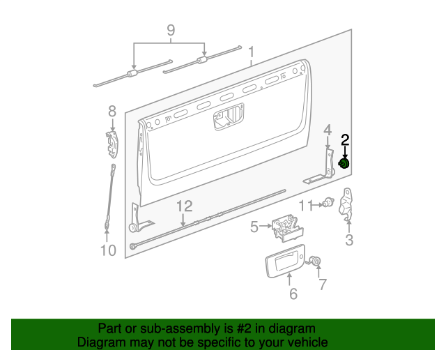2007-2022 GM Tailgate Hinge Bushing 25815553 | TascaParts.com