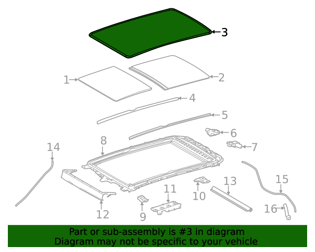 2020-2024 Toyota Glass Weather-Strip 63251-0E100 | Toyota Parts Center
